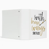 "With Brave Wings She Flies" 2 Inch Binder | Zazzle