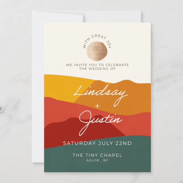With Great Joy Wedding Invitation | Zazzle