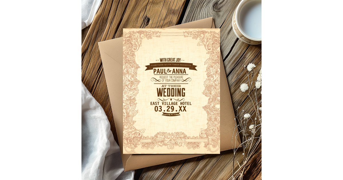With Great Joy Wedding Invitations | Zazzle