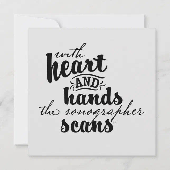 With Heart and Hands the Sonographer Scans Holiday Card | Zazzle