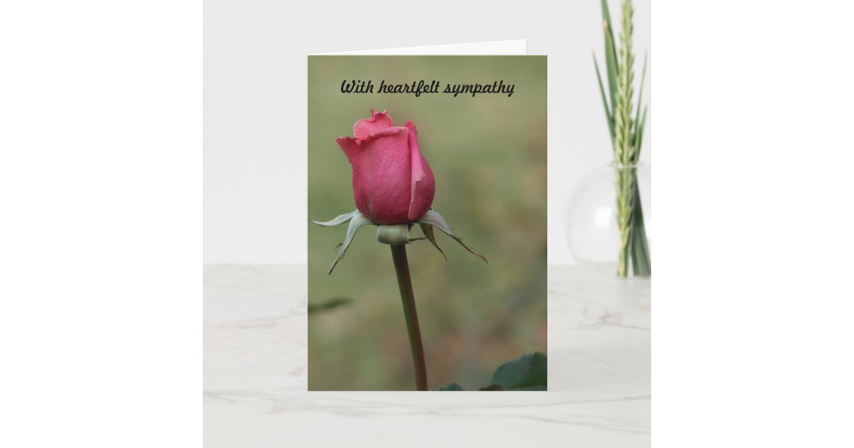 With heartfelt sympathy card | Zazzle
