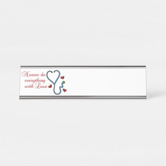 With Love Desk Name Plate | Zazzle.com