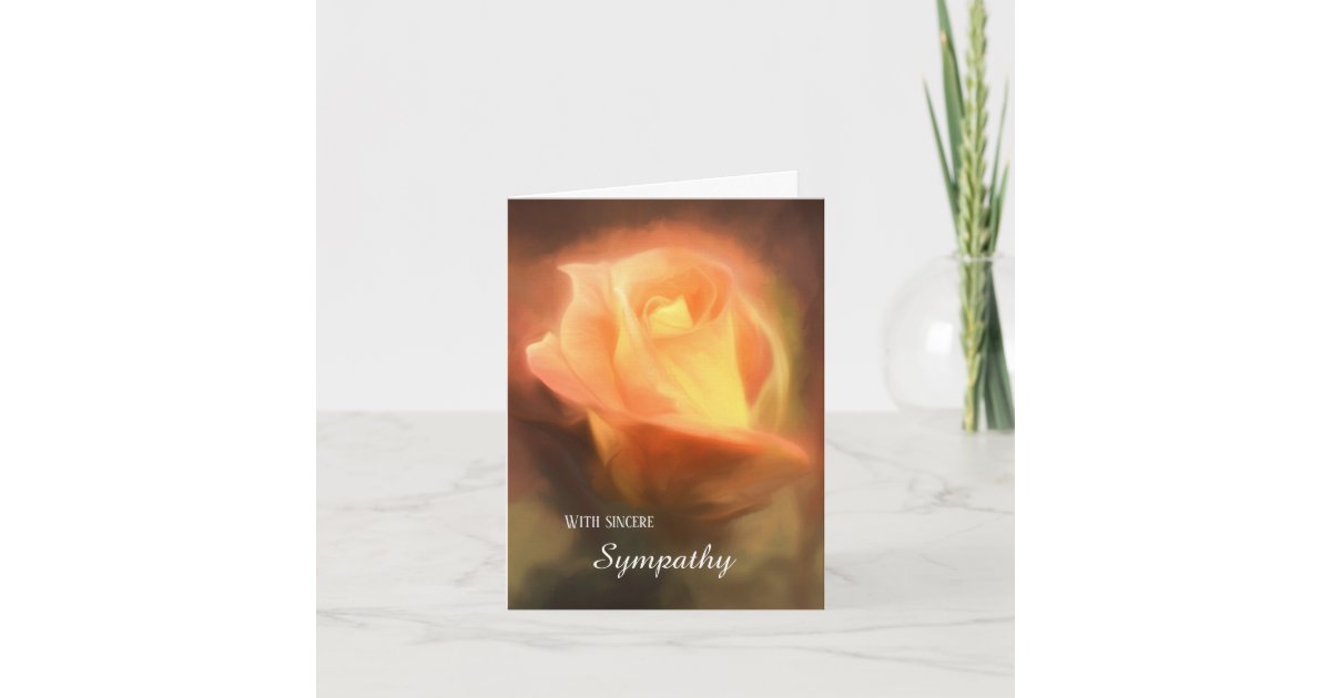 With Sincere Sympathy Folded Greeting Card | Zazzle