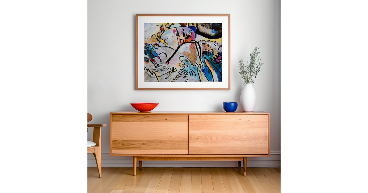 With Sun | Kandinsky Framed Art | Zazzle