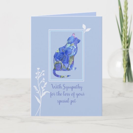 With Sympathy For Loss Of Pet Cat Card | Zazzle.com