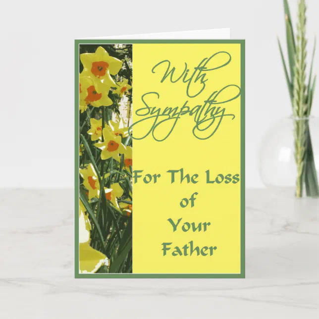 With Sympathy For the Loss of Your Father Card | Zazzle