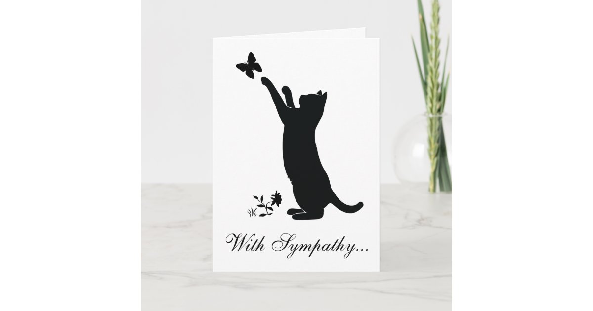 With Sympathy Loss of a Cat Card | Zazzle.com