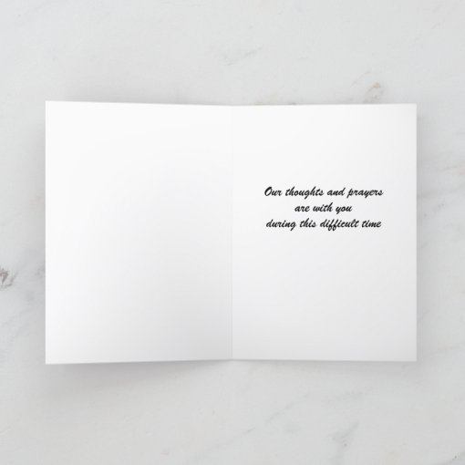With Sympathy Loss of Partner Waterfall Cliff Note Card | Zazzle