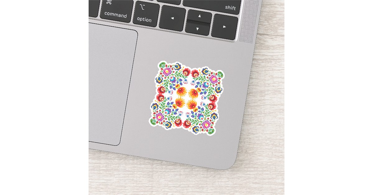 With text Awesome polish Folk Wycinanki Sticker | Zazzle