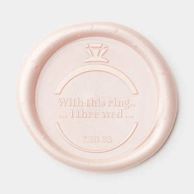 With This Ring I Thee Wed Wax Seal Sticker | Zazzle