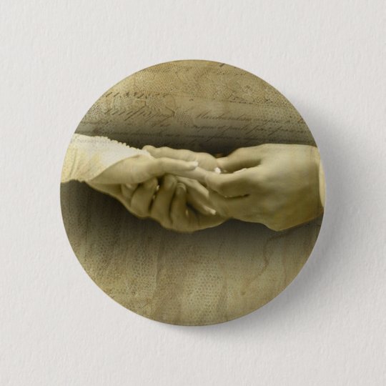 With this Ring, Romantic Vintage Wedding Love Pinback Button | Zazzle.com