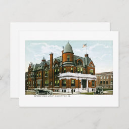 Withers Public Library, Bloomington, Illinois Postcard | Zazzle