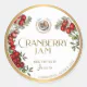 Witty Logo Design Elegant Cranberry Jam Preserves Classic Round Sticker ...