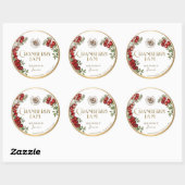 Witty Logo Design Elegant Cranberry Jam Preserves Classic Round Sticker ...
