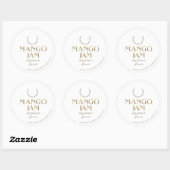 Witty Logo Design Elegant Mango Jam Preserves Classic Round Sticker ...