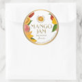 Witty Logo Design Elegant Mango Jam Preserves Classic Round Sticker ...