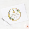 Witty Logo Design Elegant Pineapple Preserves Classic Round Sticker ...