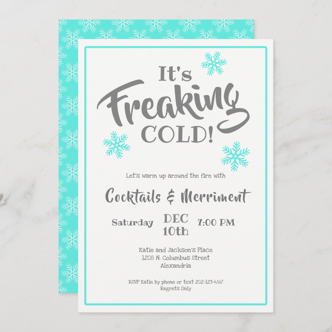 Witty Winter Cocktail Party Invitation | Zazzle