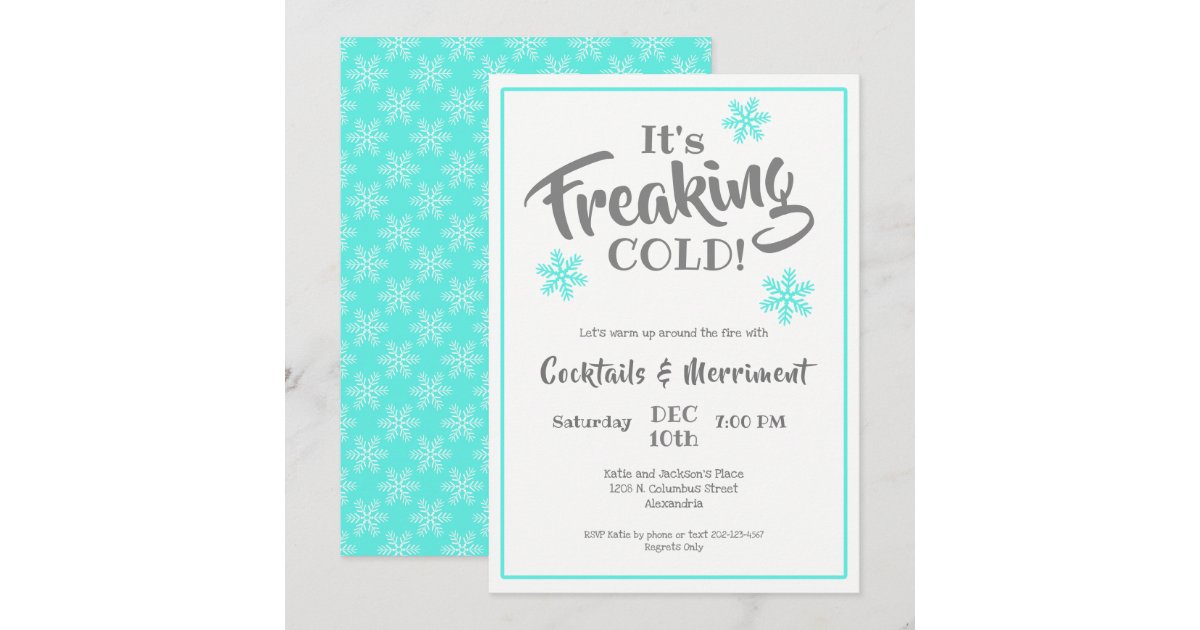 Witty Winter Cocktail Party Invitation | Zazzle