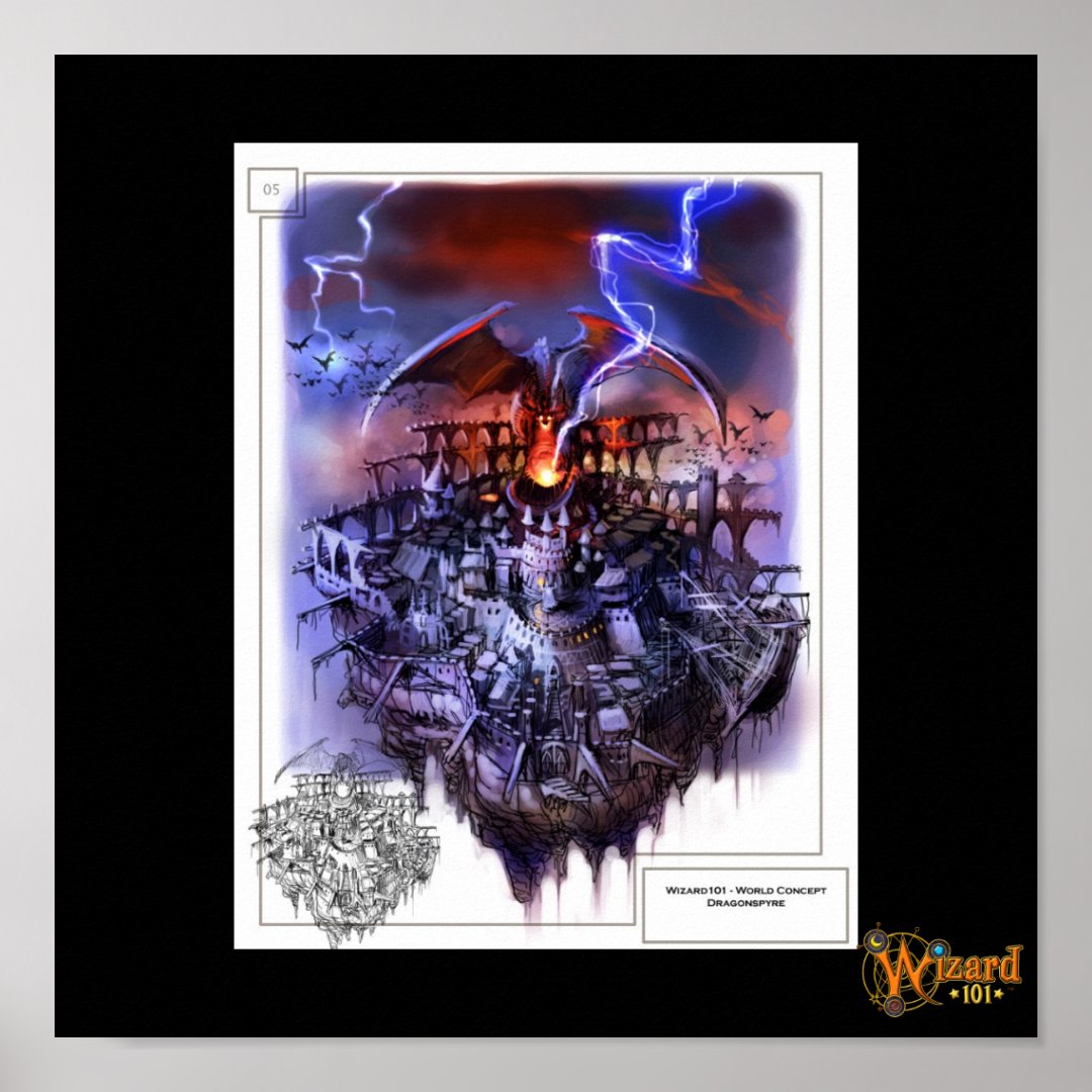 Wizard101 Dragonspyre Concept Poster | Zazzle