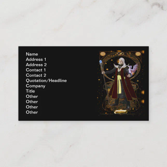 Wizard Card Business Card | Zazzle