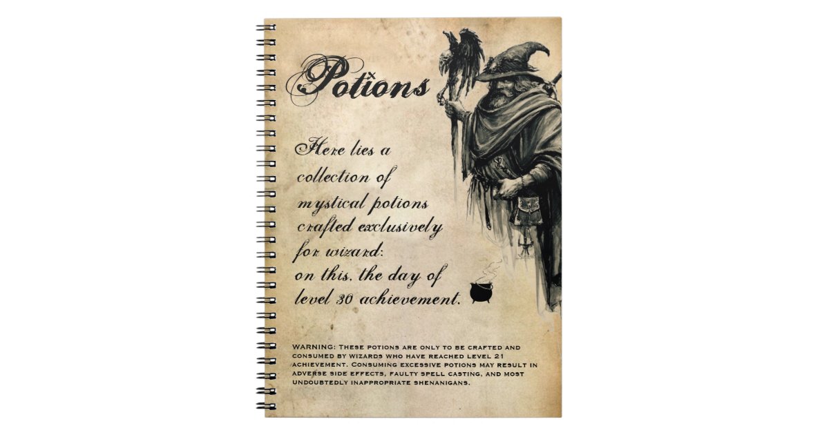 Wizard Drink Recipe Potion Book | Zazzle