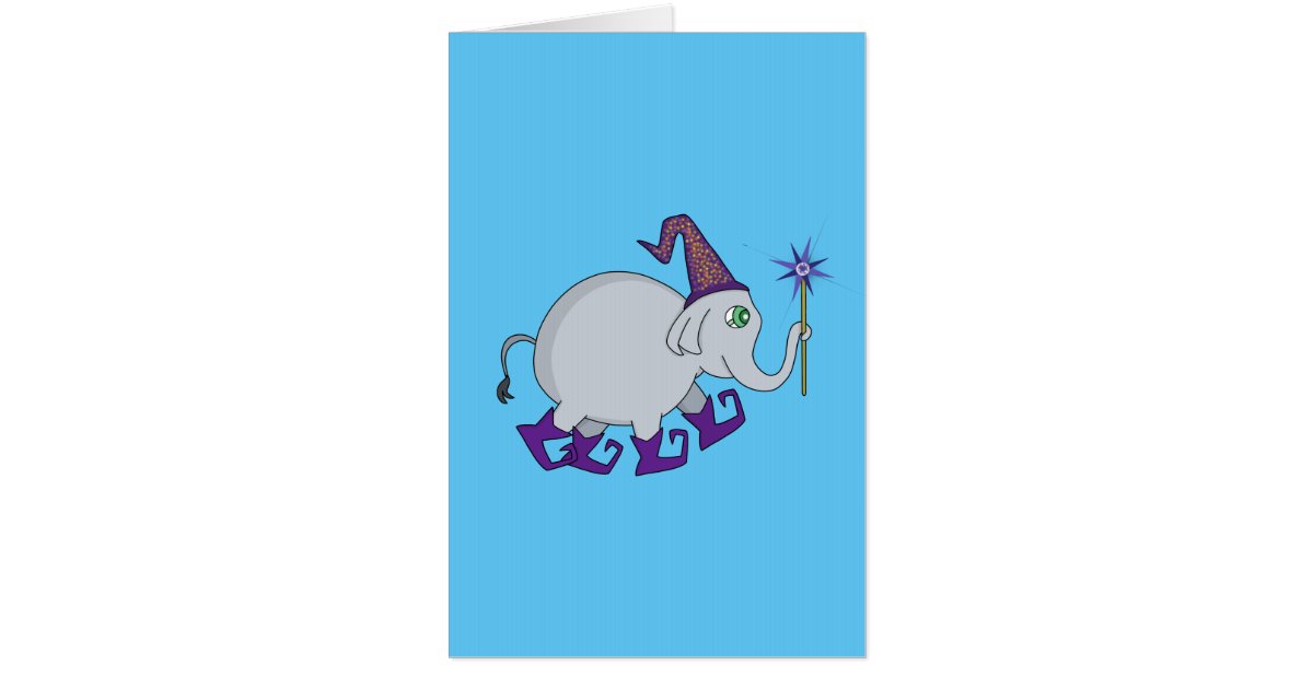 Wizard Elephant Card | Zazzle