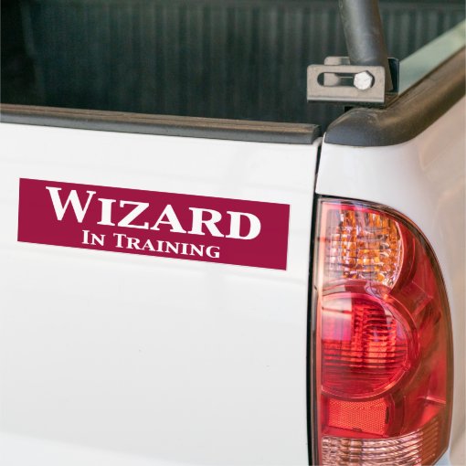 Wizard In Training Gifts Bumper Sticker | Zazzle