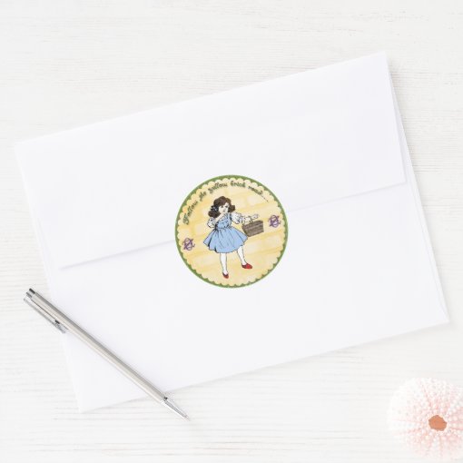 Wizard of Oz Party Dorothy Sticker | Zazzle