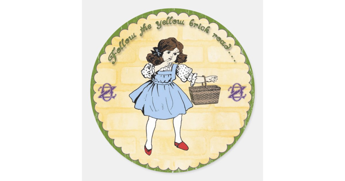 Wizard of Oz Party Dorothy Sticker | Zazzle