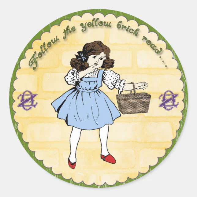 Wizard of Oz Party Dorothy Sticker | Zazzle
