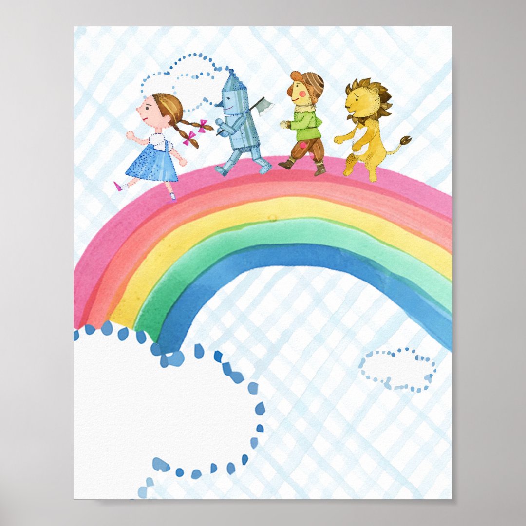 Wizard of Oz Rainbow Wall Art Print | Zazzle