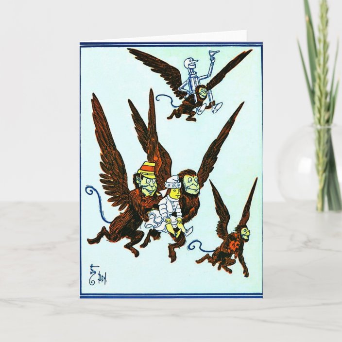 Wizard of Oz Winged monkeys flying monkeys Card | Zazzle.com