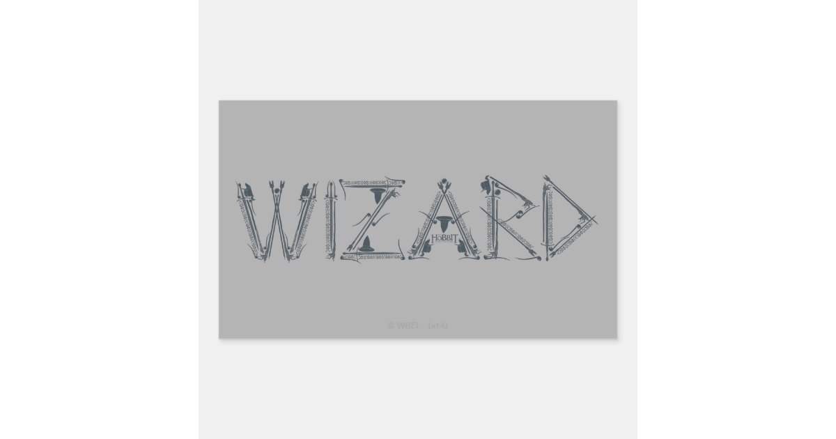 Wizard Weapon Collage Rectangular Sticker | Zazzle