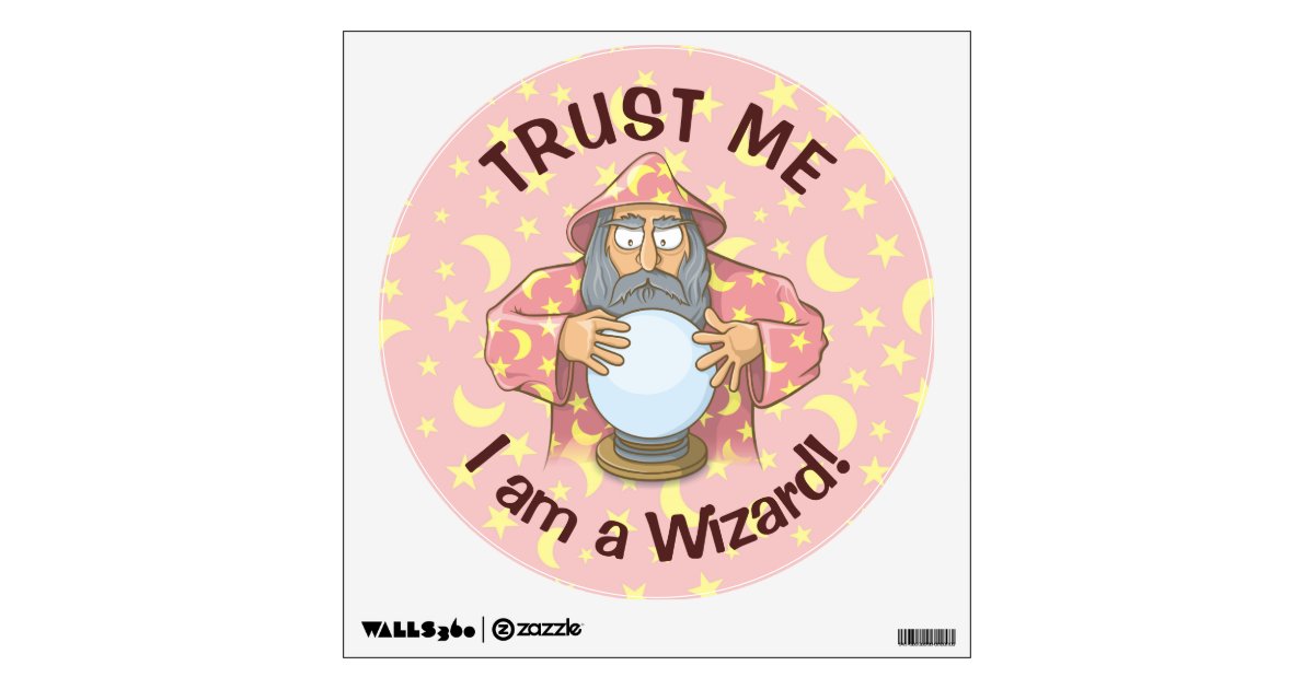 Wizard with Ball Wall Sticker | Zazzle