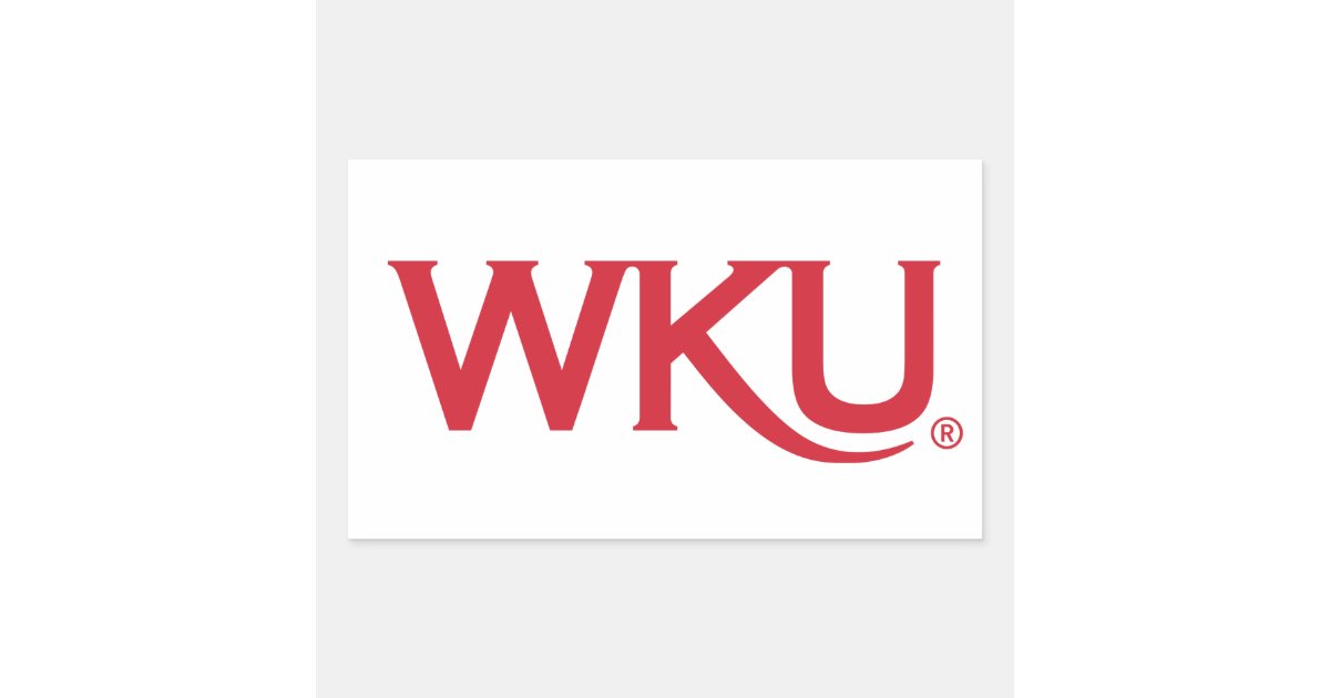 WKU Official Logo Rectangular Sticker | Zazzle