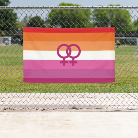 WLW Lesbian Pride Flag (Sunset) Banner | Zazzle.com