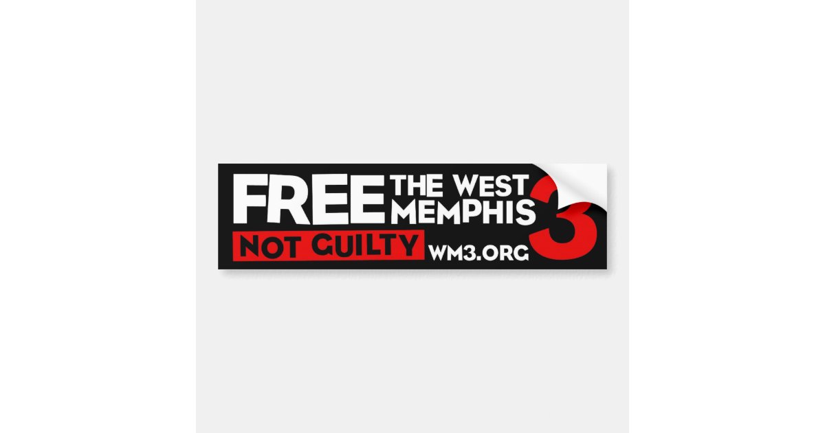 WM3 NOT GUILTY bumper sticker | Zazzle