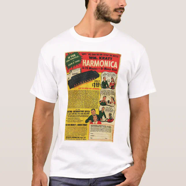 WM Kratt Harmonicas T-Shirt | Zazzle