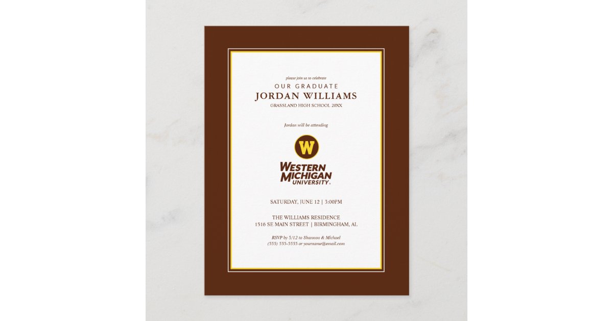 WMU | Circle Logo Announcement Postcard | Zazzle
