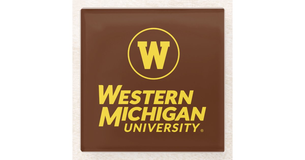 WMU | Circle Logo Glass Coaster | Zazzle