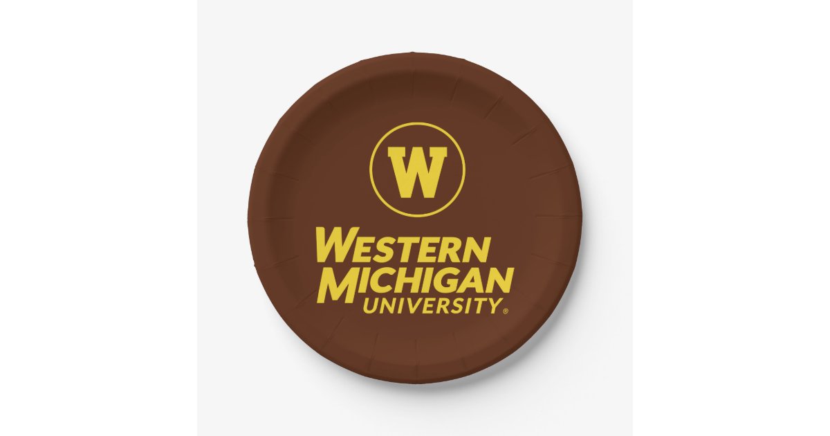 WMU | Circle Logo Paper Plates | Zazzle