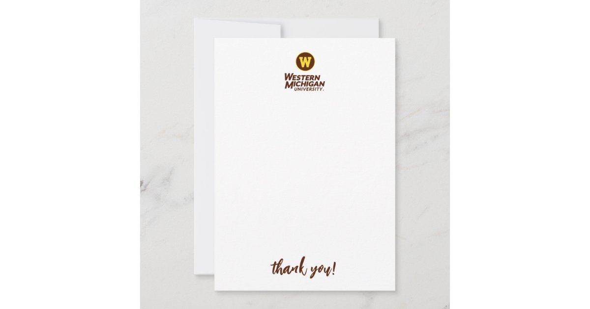 WMU | Circle Logo Thank You Card | Zazzle