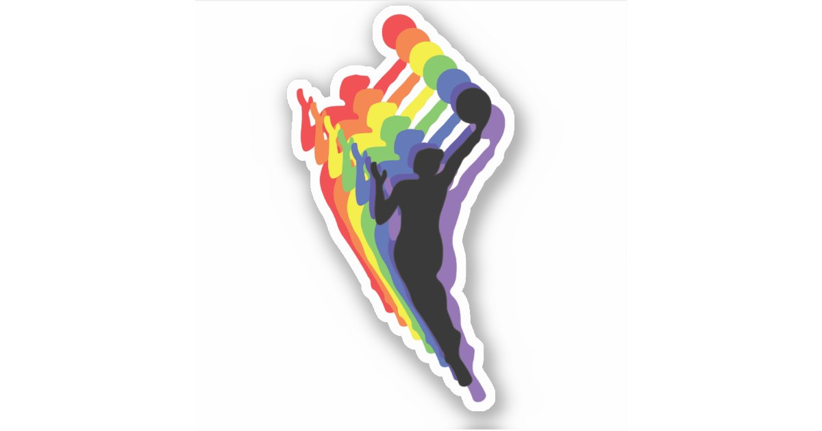 WNBA-PRIDE -SHADES OF LGBTQ LOGO STICKER | Zazzle