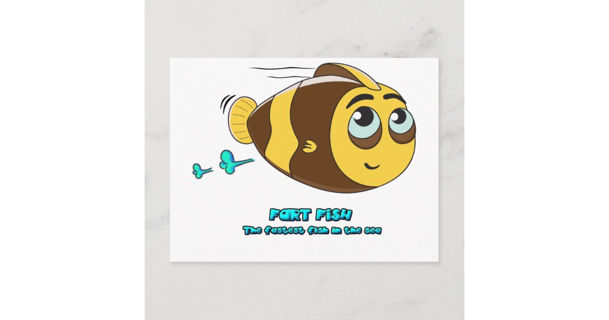 Wobblefin Fart Fish Postcard | Zazzle