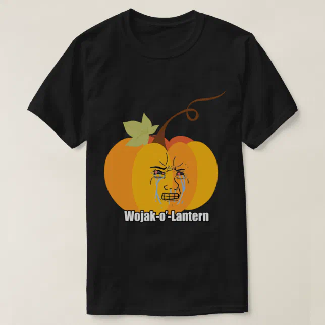 Wojak Halloween Meme Pumpkin Crying Soyjak Wojack T-Shirt | Zazzle
