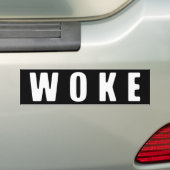 "WOKE" (DARK) Bumper Sticker | Zazzle