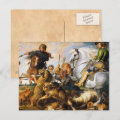 Wolf and Fox hunt Peter Paul Rubens masterpiece Postcard | Zazzle