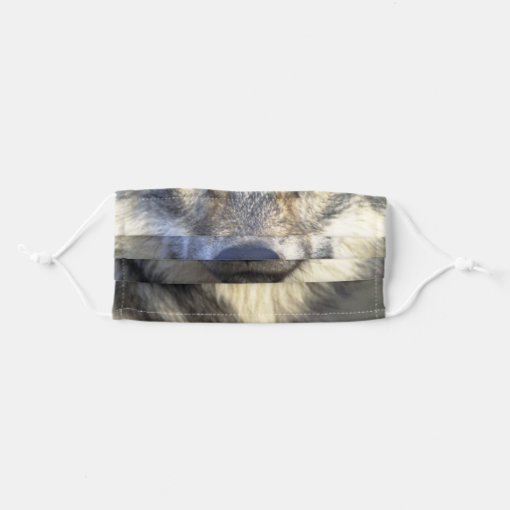 Wolf Animal Face Adult Cloth Face Mask | Zazzle