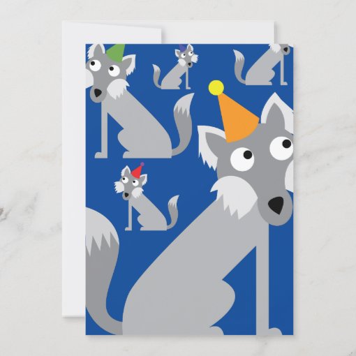 Wolf Animal Kid's Birthday Party Invitations | Zazzle